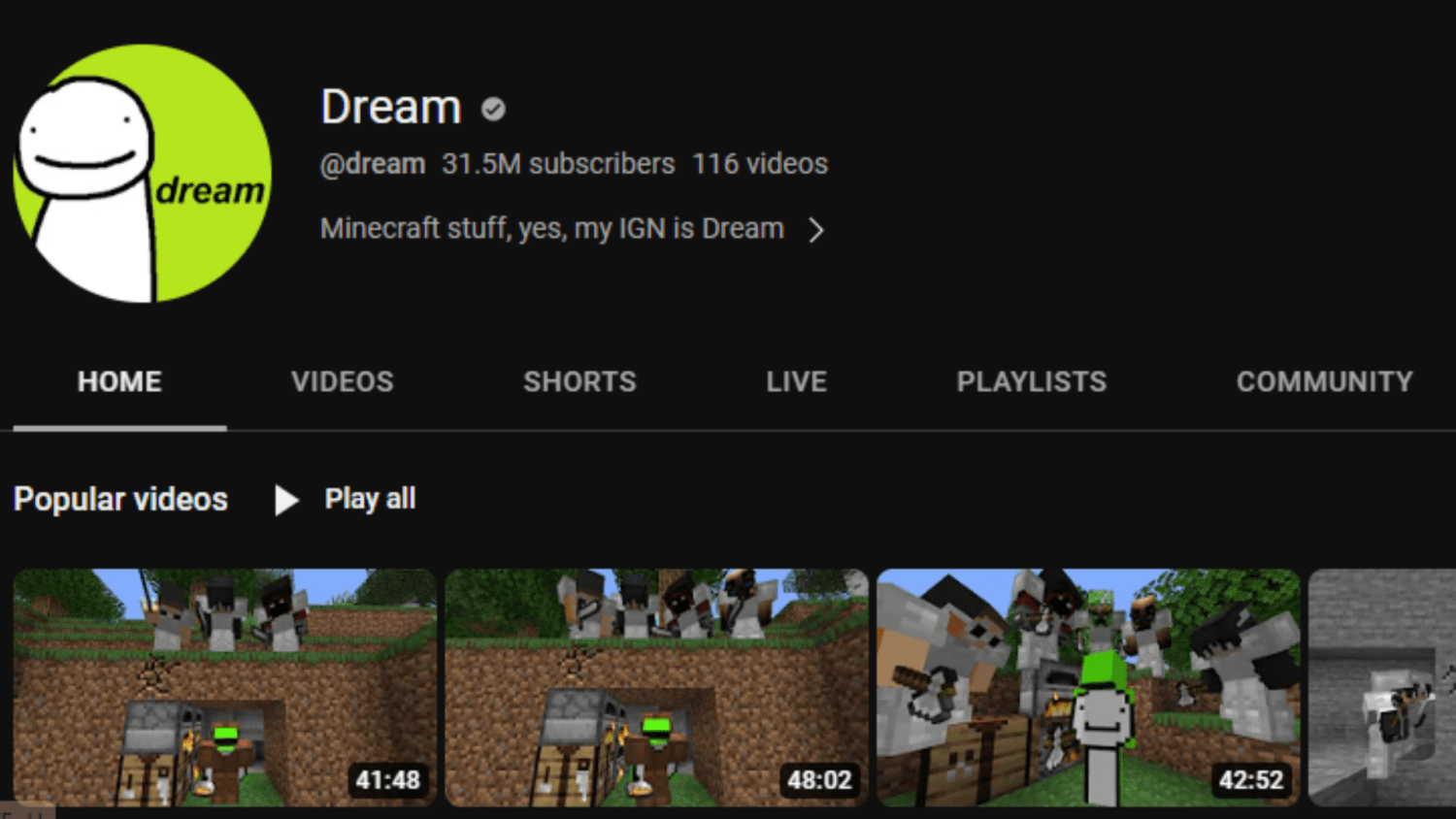 3 billion views in 3 years: Minecraft star Dream’s dreamy journey to ...