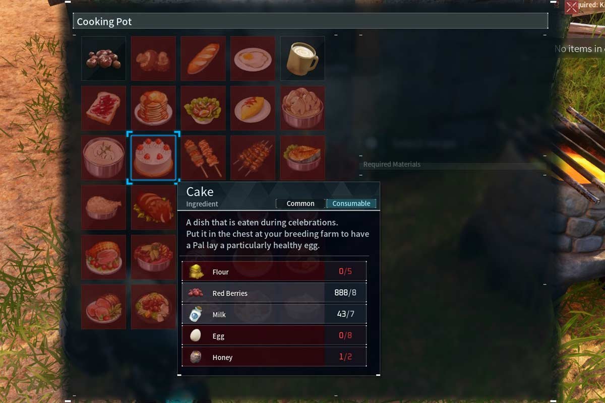 How To Make Cake In Palworld