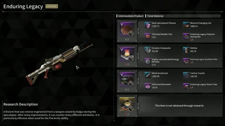 How To Get Enduring Legacy In The First Descendant